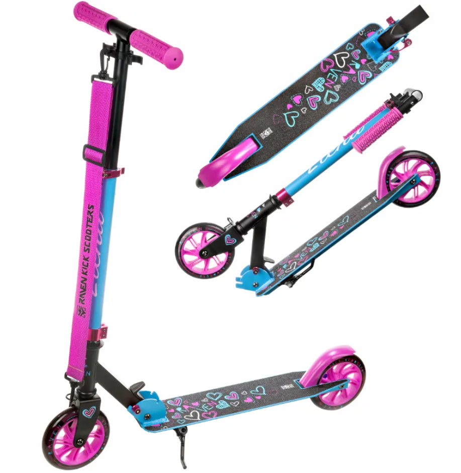 Raven 145 mm Løbehjul Elena Black - FRI FRAGT - Lys i hjul!